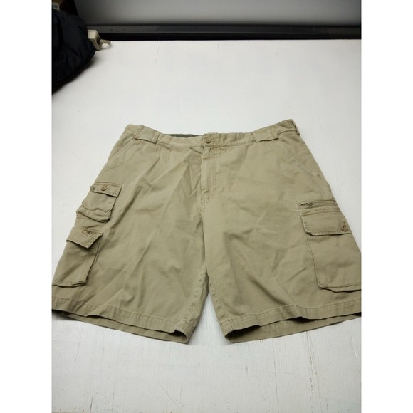 Izod | Shorts | Izod Mens Tan Khaki Casual Chino Flat Front Cargo ...